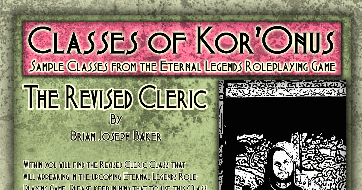 Classes of Kor'Onus: The Revised Cleric | RPG Item | RPGGeek