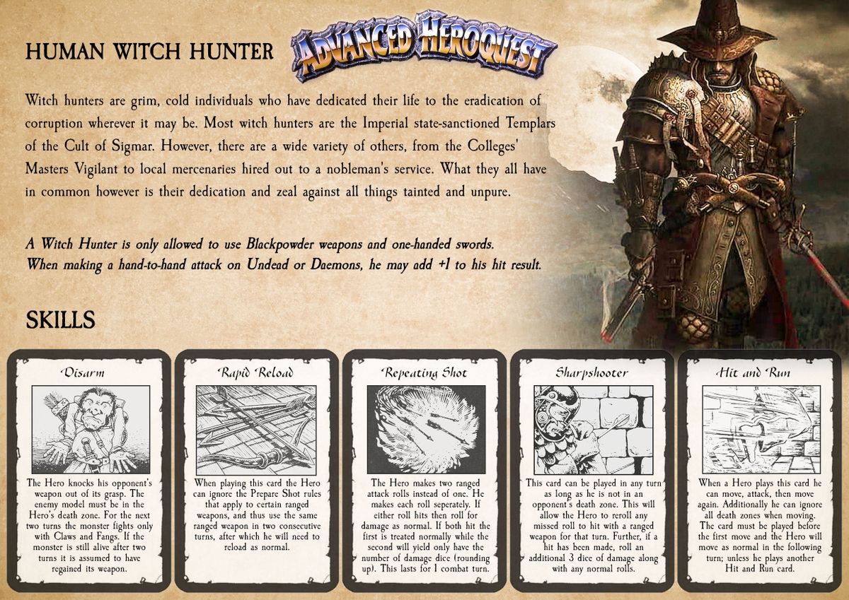 (Enhanced) Advanced heroquest character sheet + class abilities (update ...