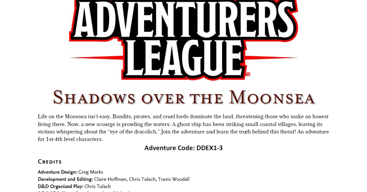 DDEX1-03: Shadows over the Moonsea | RPG Item | RPGGeek