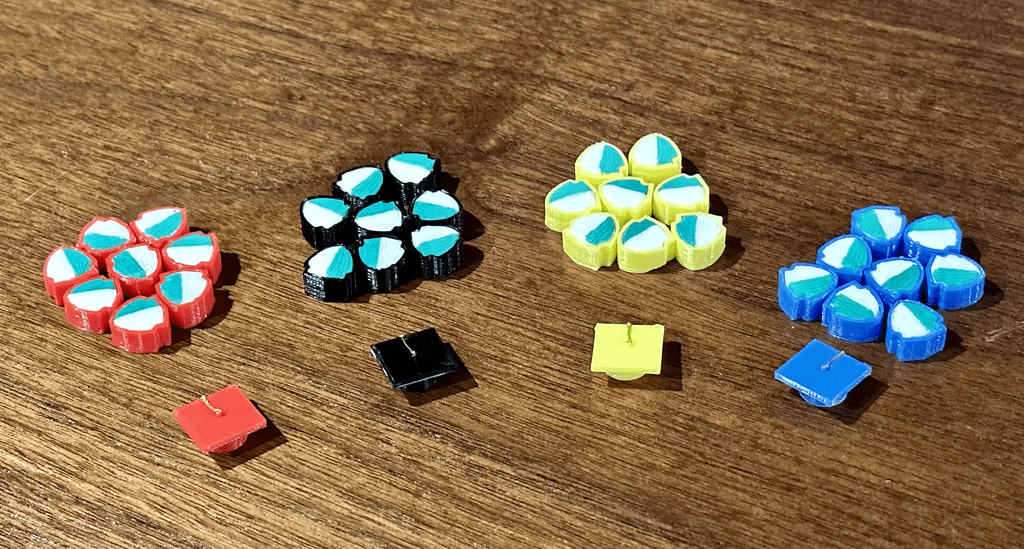 3D printed scoring markers. | Ark Nova