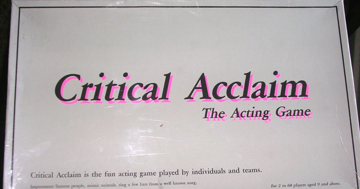 Critical Acclaim: The Acting Game | Board Game | BoardGameGeek