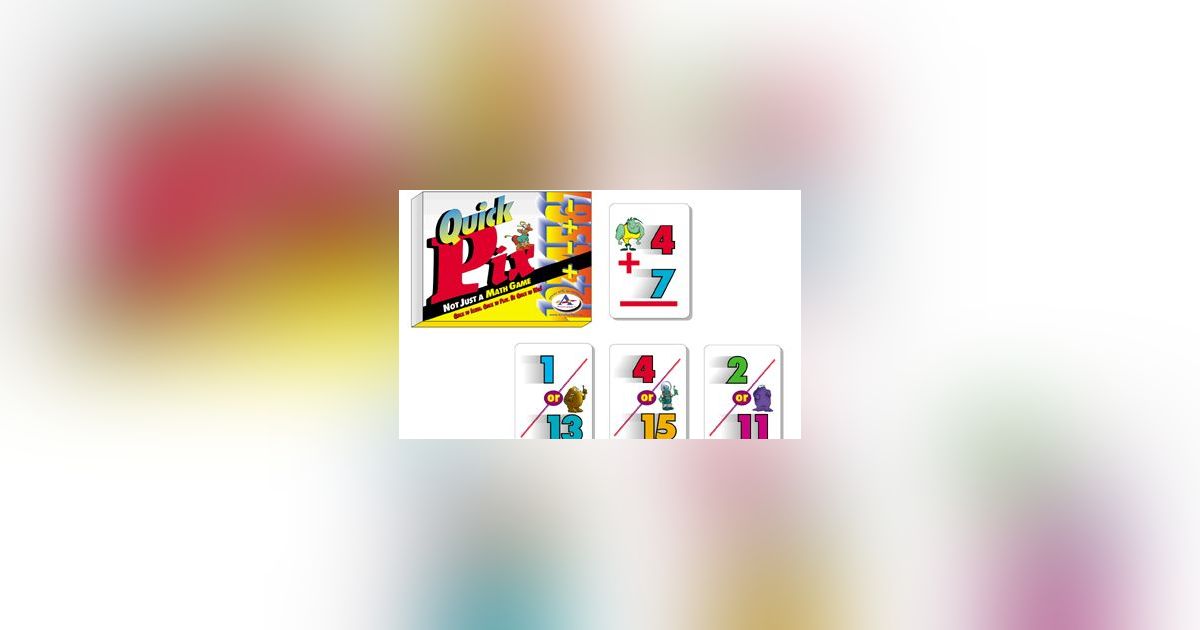 Quick Pix Math | Board Game | BoardGameGeek