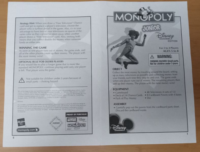 monopoly junior edition rules