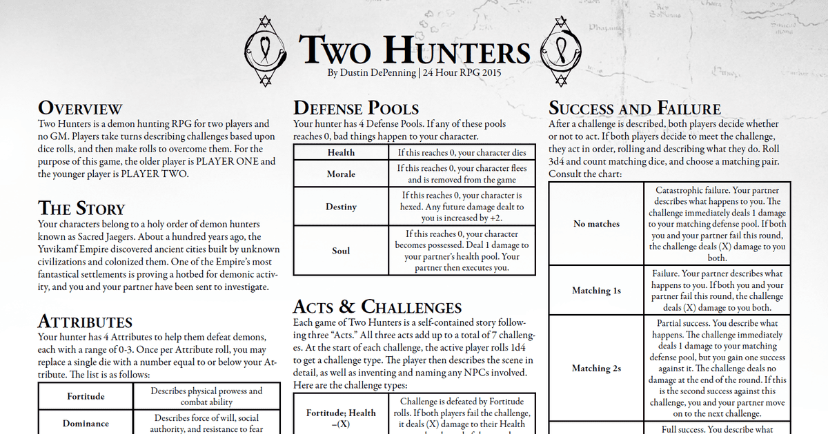 Two Hunters | RPG Item | BoardGameGeek