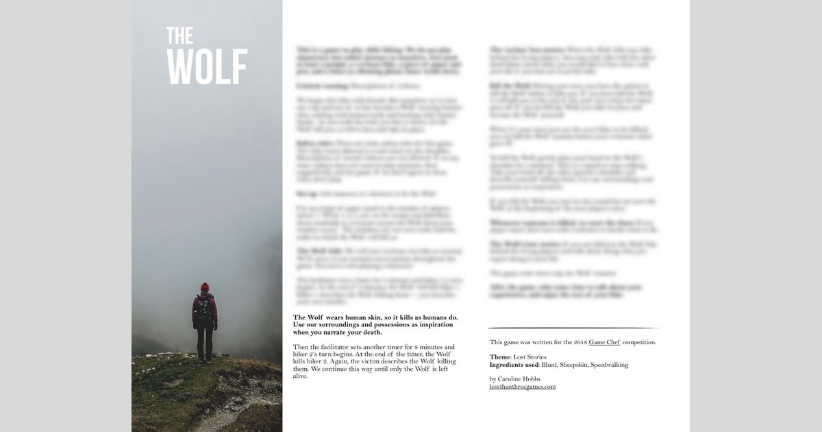 The Wolf | RPG Item | BoardGameGeek