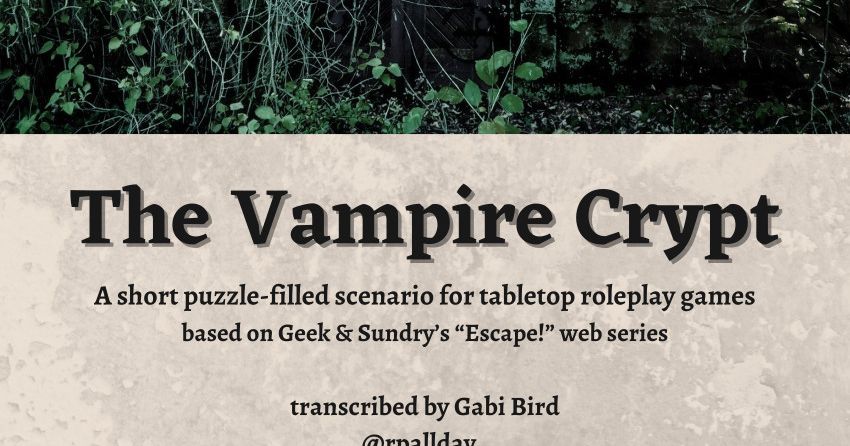 The Vampire Crypt | RPG Item | RPGGeek