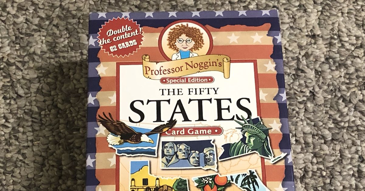 Professor Noggin's The Fifty States Card Game | Board Game | BoardGameGeek