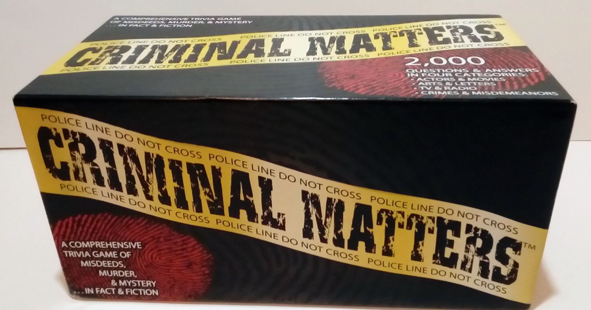 Criminal Matters | Board Game | BoardGameGeek