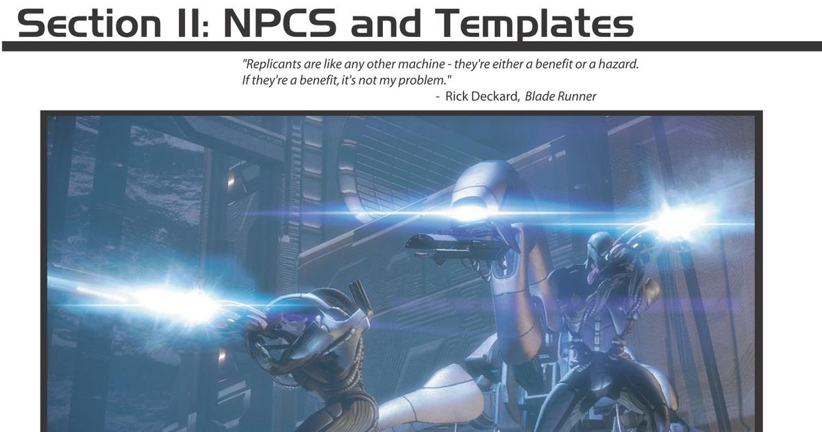 Section II: NPCs and Templates | RPG Item | RPGGeek