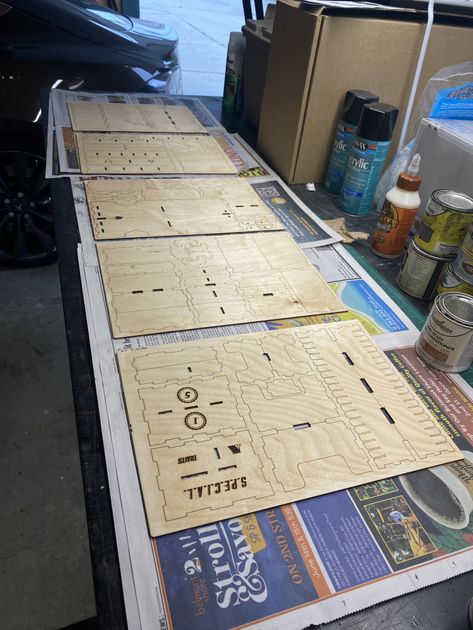 The Broken Token's Fallout insert - Stained, finished, and assembled ...