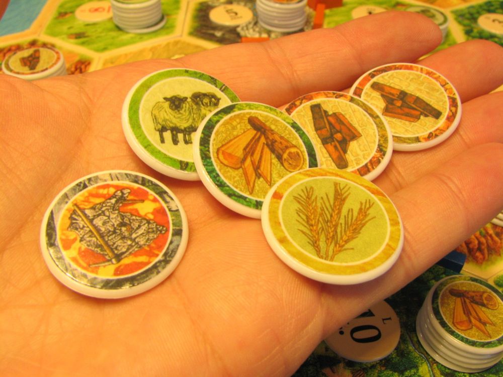 Custom Catan resource tokens | CATAN