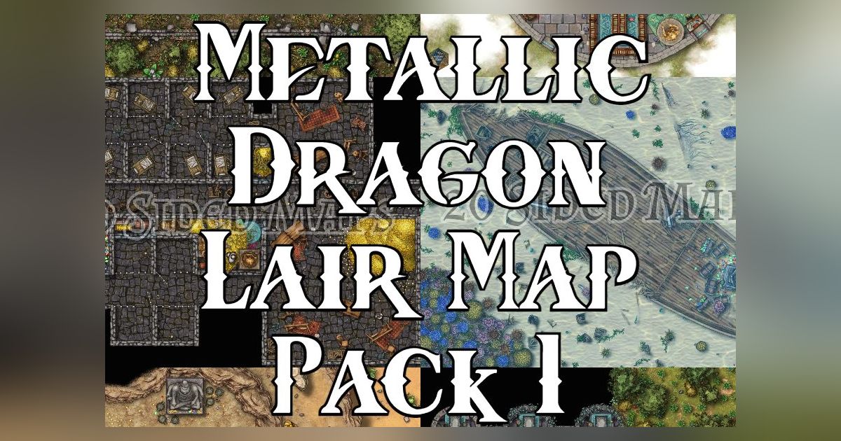 Metallic Dragon Lair Map Pack 1 | RPG Item | RPGGeek