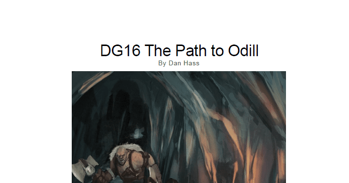 DG16: The Path to Odill | RPG Item | BoardGameGeek