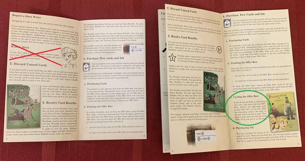 Differences between the two versions of Hardback, with pictures | Hardback