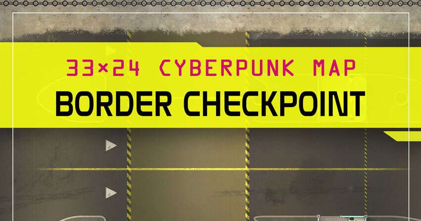 Cyberpunk Map: Border Checkpoint | RPG Item | RPGGeek