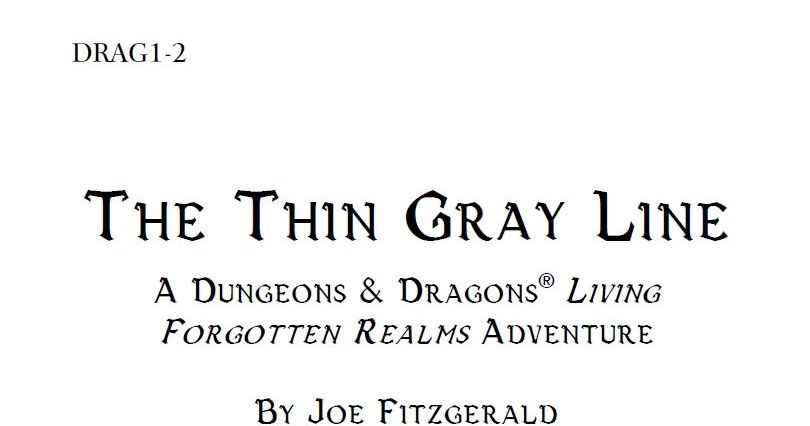 DRAG1-2: The Thin Gray Line | RPG Item | RPGGeek
