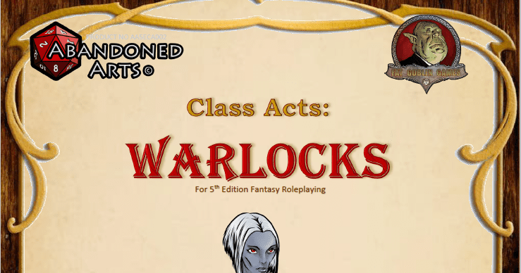 Class Acts: Warlocks (5E) | RPG Item | RPGGeek
