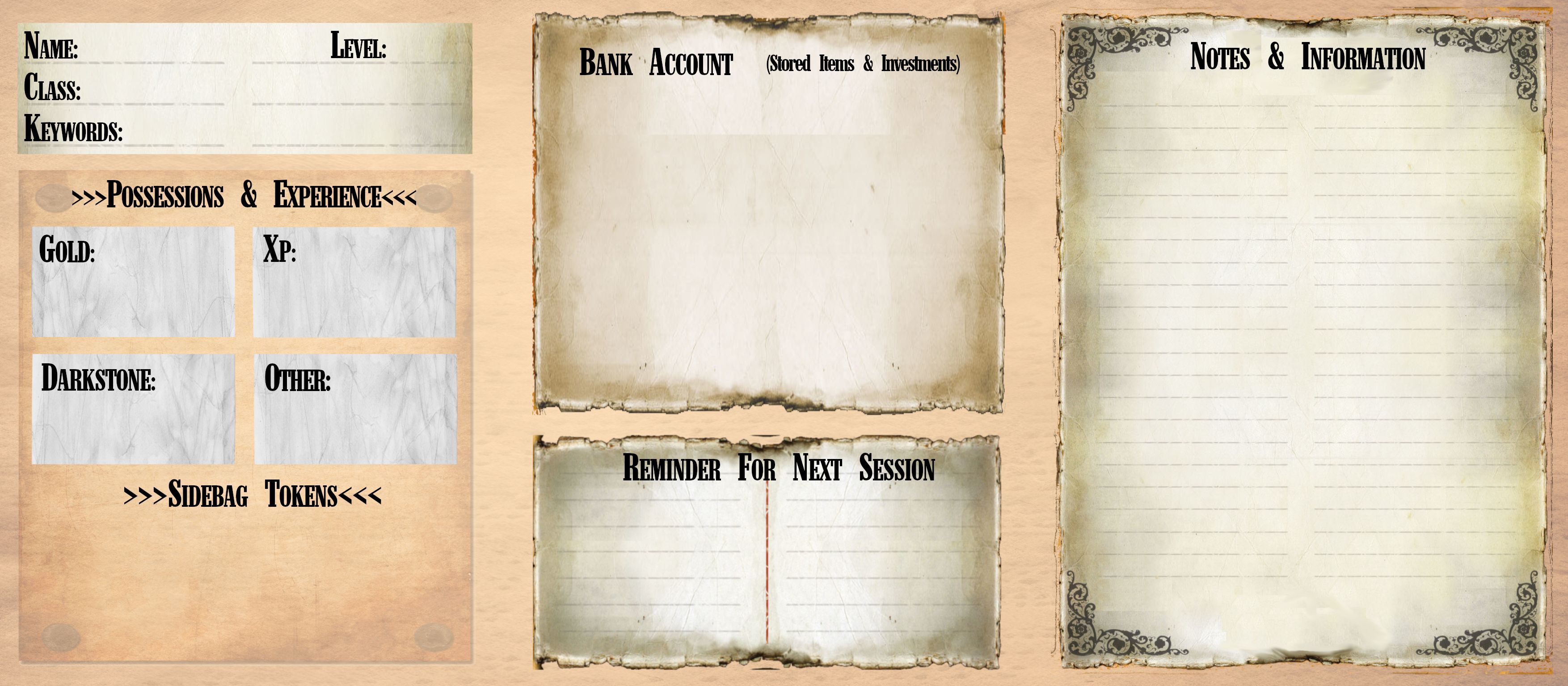 Character Sheets | Shadows of Brimstone: City of the Ancients