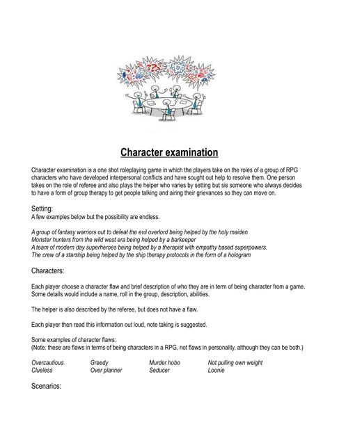 Character examination rules | Character Examination