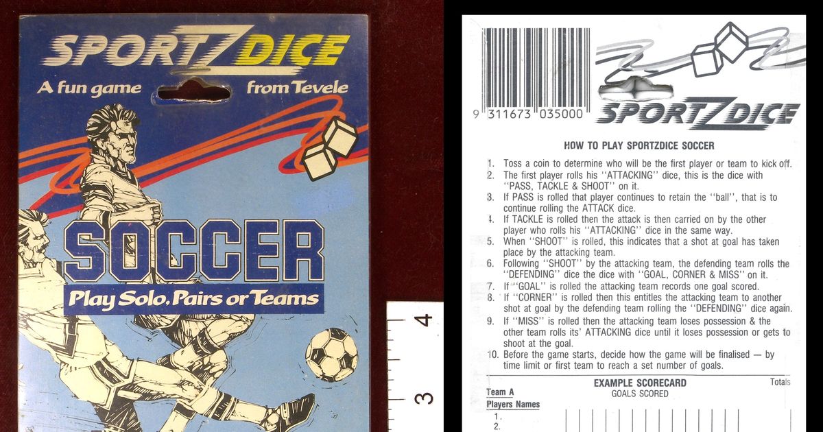 Sportz Dice: Soccer | Board Game | BoardGameGeek