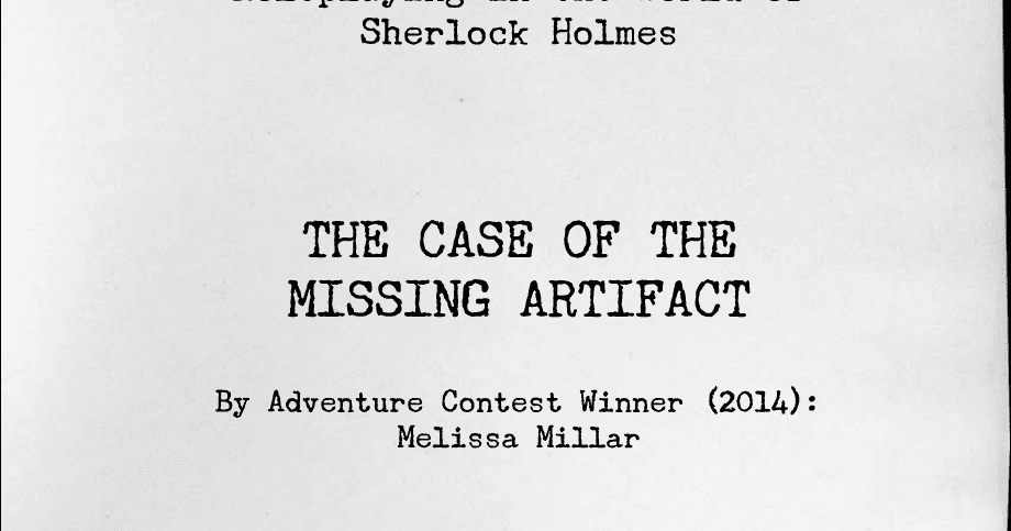 The Case of the Missing Artifact | RPG Item | RPGGeek
