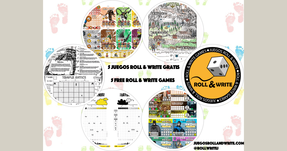 5 Free Roll & Write Games to print in Spanish and English. | Juegos ...