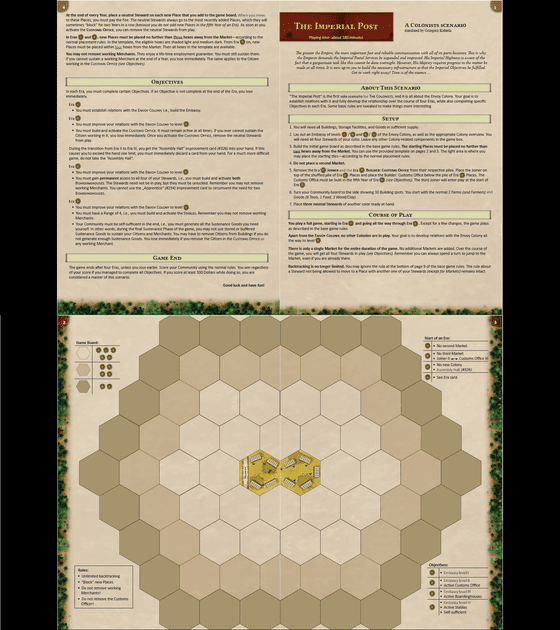 The Colonists: The Imperial Post | Board Game | BoardGameGeek