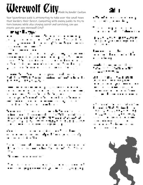 Werewolf City | RPG Item | RPGGeek
