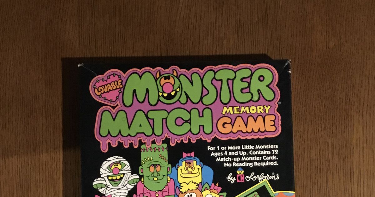 Lovable Monster Match Memory Game | Board Game | BoardGameGeek