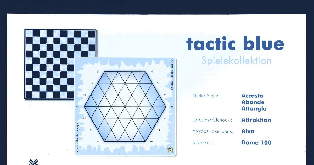 Tactic Blue | Board Game | BoardGameGeek