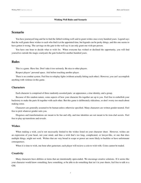 Wishing Well | RPG Item | BoardGameGeek