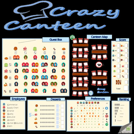 Print and Play: Crazy Canteen | Juegos Roll & Write
