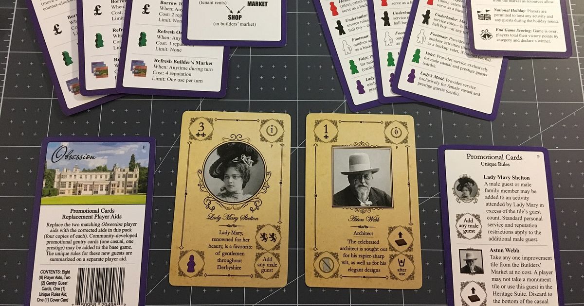 Obsession: Promotional Cards | Board Game | BoardGameGeek