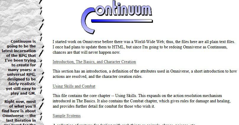 Continuum | RPG Item | RPGGeek