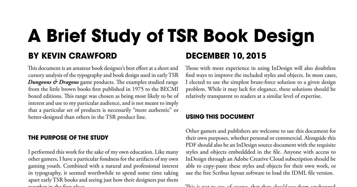 A Brief Study of TSR Book Design | RPG Item | RPGGeek