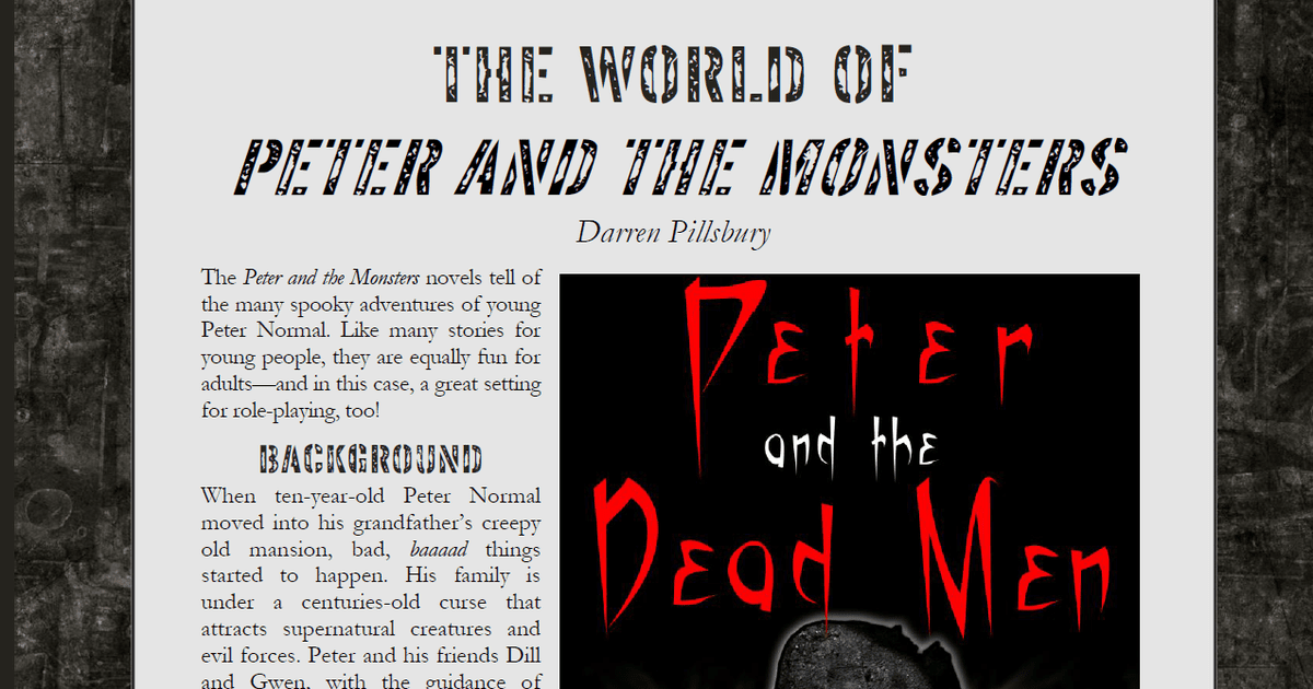 The World of Peter and the Monsters | RPG Item | BoardGameGeek