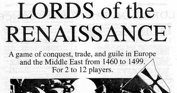 Lords of the Renaissance | Board Game | BoardGameGeek