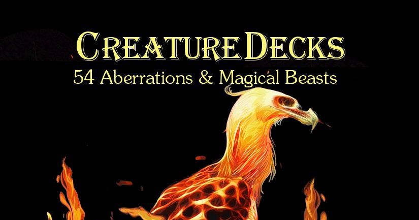 Creature Decks: 54 Aberrations & Magical Beasts (0e/1e) | RPG Item ...
