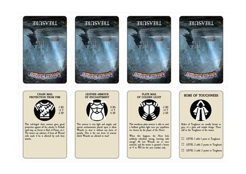 Advanced Heroquest - Treasure sheet / cards | Advanced Heroquest