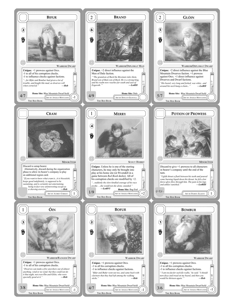 Print & Play Beginner Decks | Middle-earth