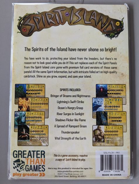 Spirit Island: Premium Foil Spirit Panels | Board Game Accessory ...