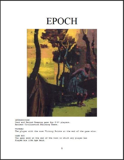 Epoch | Board Game | BoardGameGeek