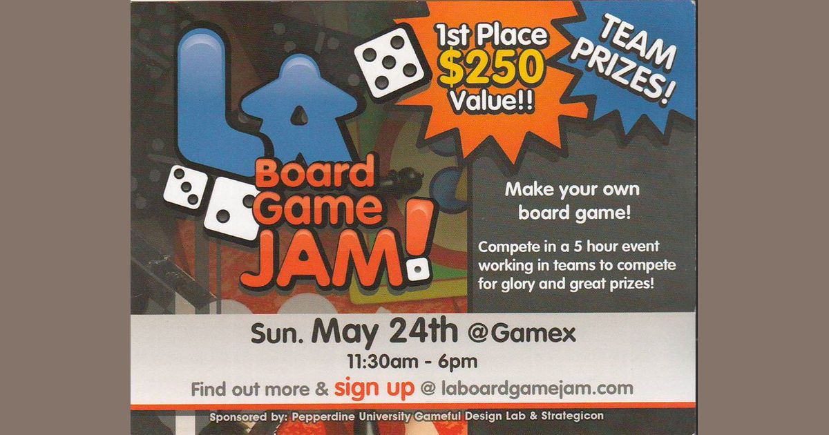 LA Board Games Jam | ackmondual on BGG | VideoGameGeek