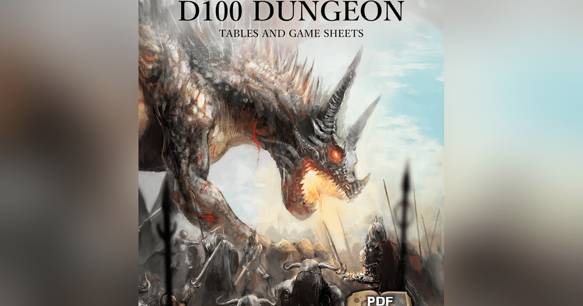 D100 Dungeon: Tables and Game Sheets | Board Game Accessory | BoardGameGeek