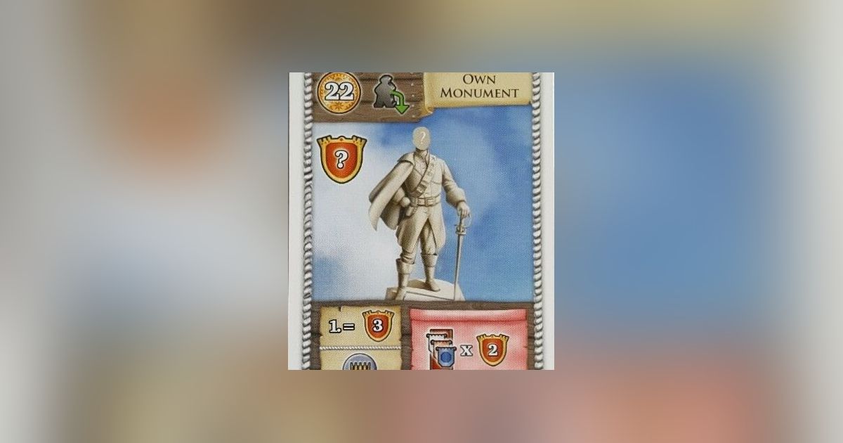 Maracaibo: Own Monument Promo Card | Board Game | BoardGameGeek
