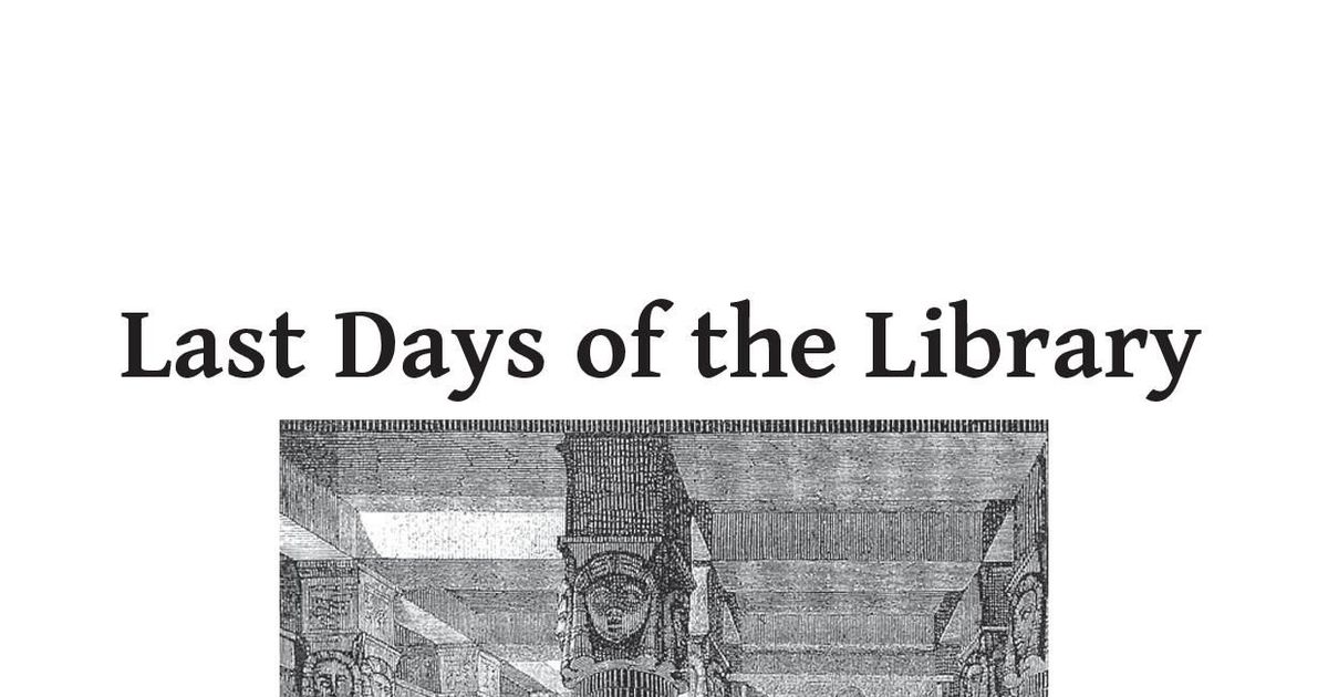 Last Days of the Library | RPG Item | BoardGameGeek