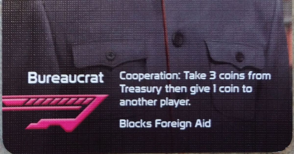 Coup: Bureaucrat Promo Card | Board Game | BoardGameGeek