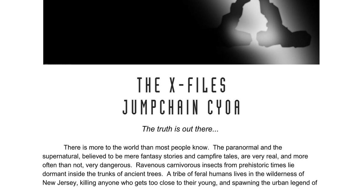 The X-Files Jumpchain CYOA | RPG Item | RPGGeek
