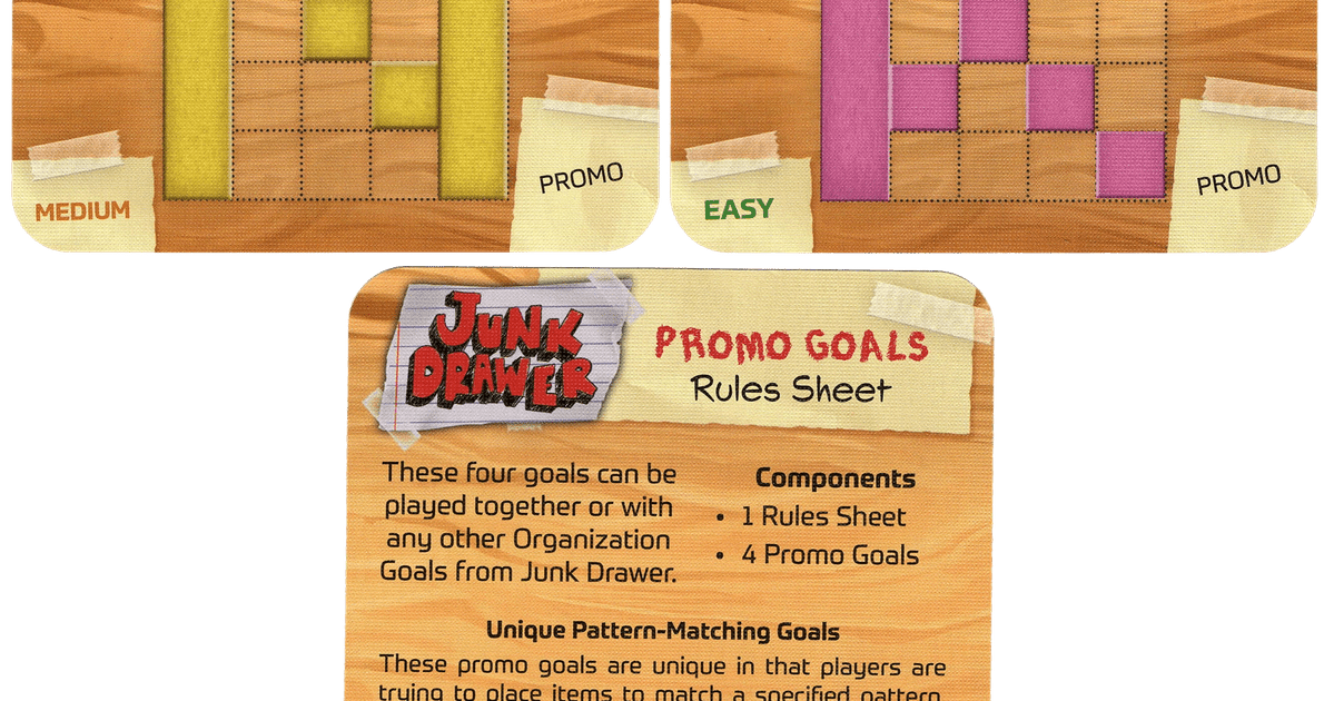 Junk Drawer: Promo Goals | Board Game | BoardGameGeek
