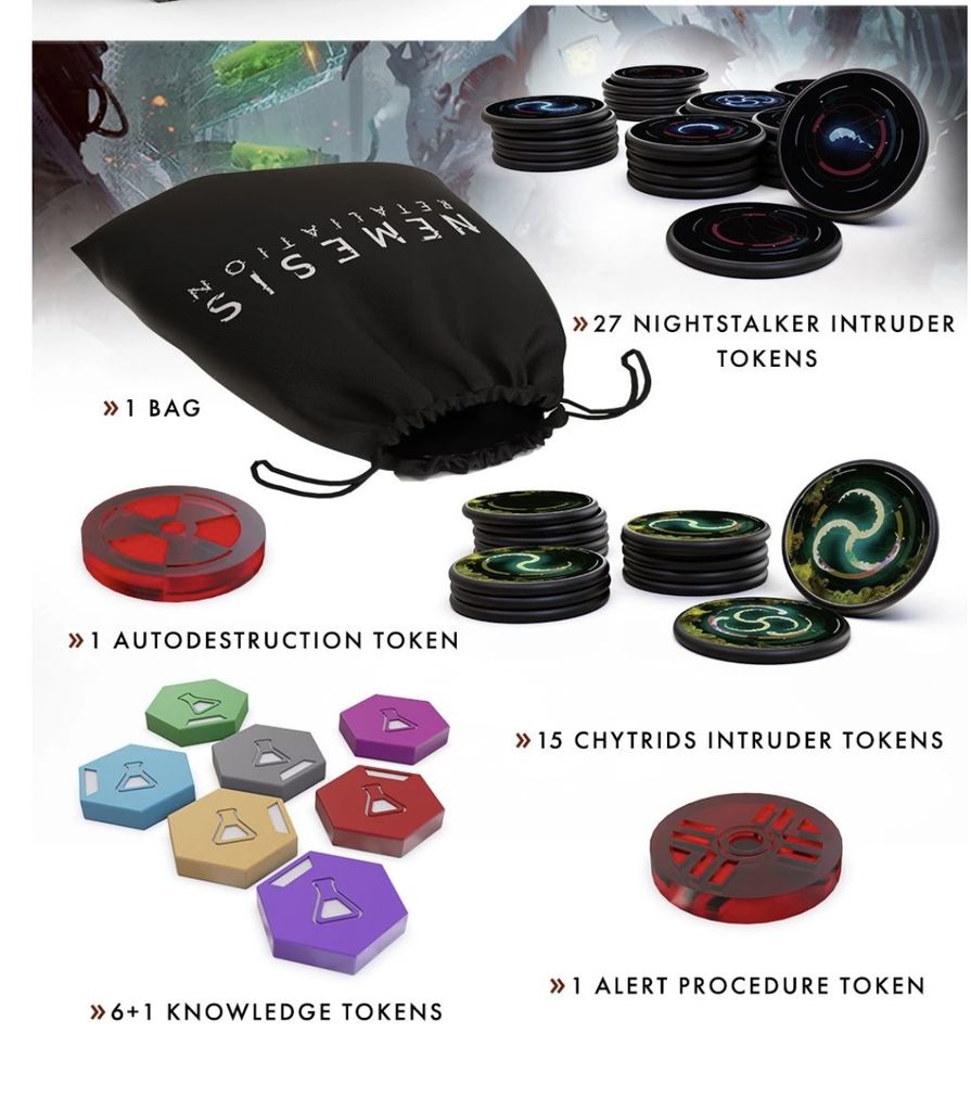 Nemesis Lockdown Acrylic Tokens | Nemesis: Lockdown